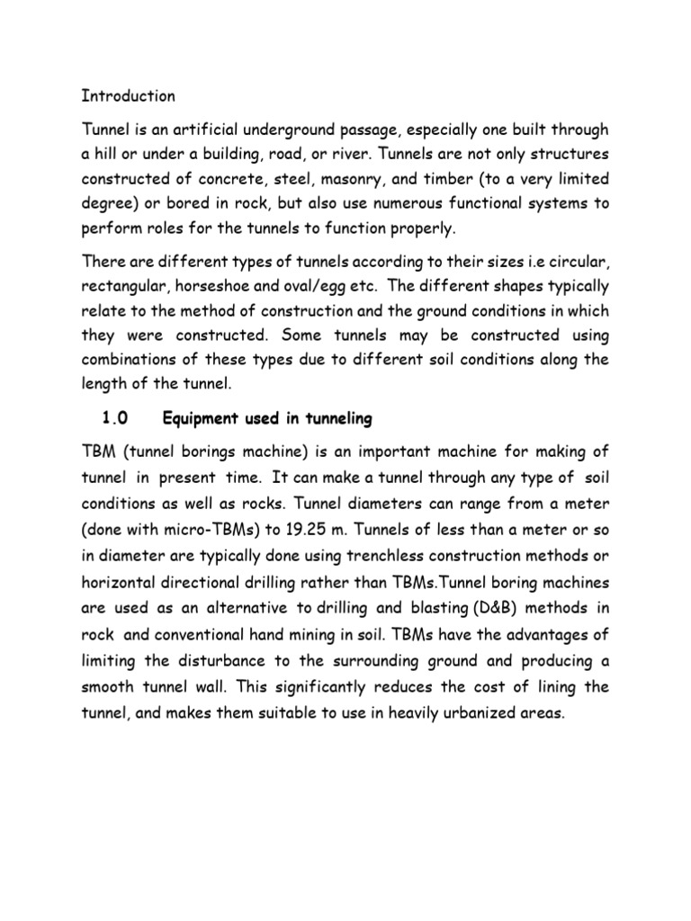 Tunnels and Tunneling | PDF | Tunnel | Civil Engineering