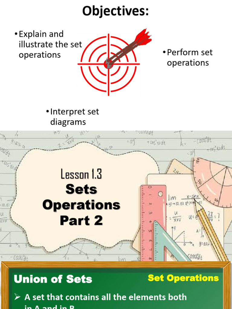 Grade 7 Lesson 1.3 Set Operations Part 2 | PDF | Linguistics ...
