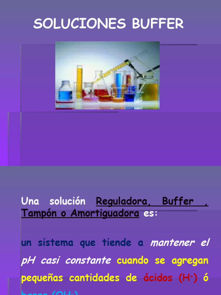 Clase 3- Soluciones Buffer | PDF | Solución tampón | Sal (química)