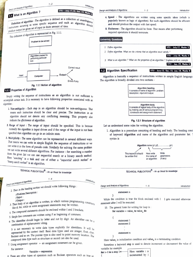 DAA (Module1) Text Book | PDF