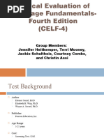 CELF-5 Subtest Descriptions | PDF | Linguistics