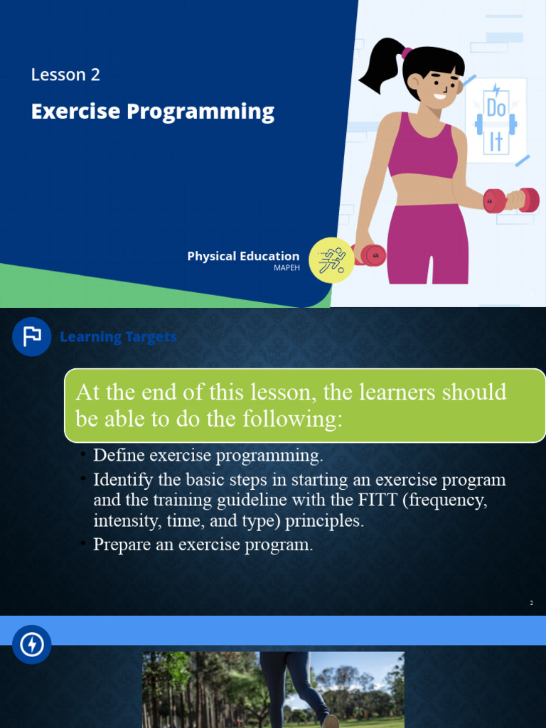 PE 8 Q1 0202 Exercise Programming PS | PDF | Physical Fitness | Physical Exercise