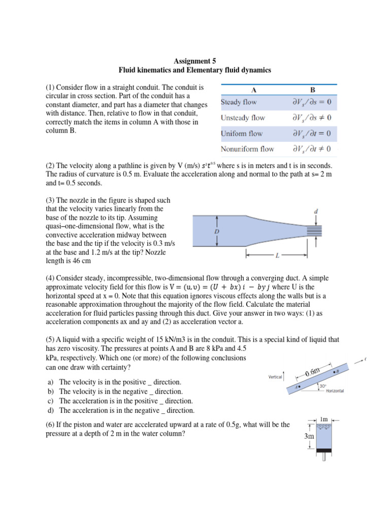 Assignment 5-2 | PDF | Fluid Dynamics | Acceleration