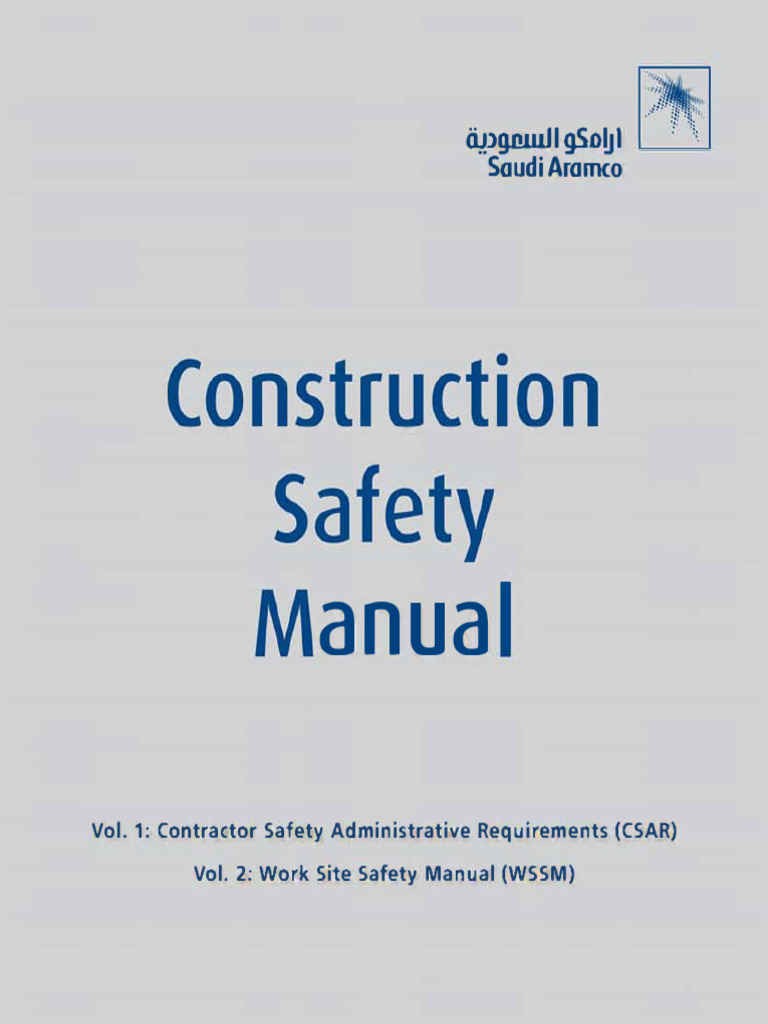 Aramco Construction Safety Manual | PDF