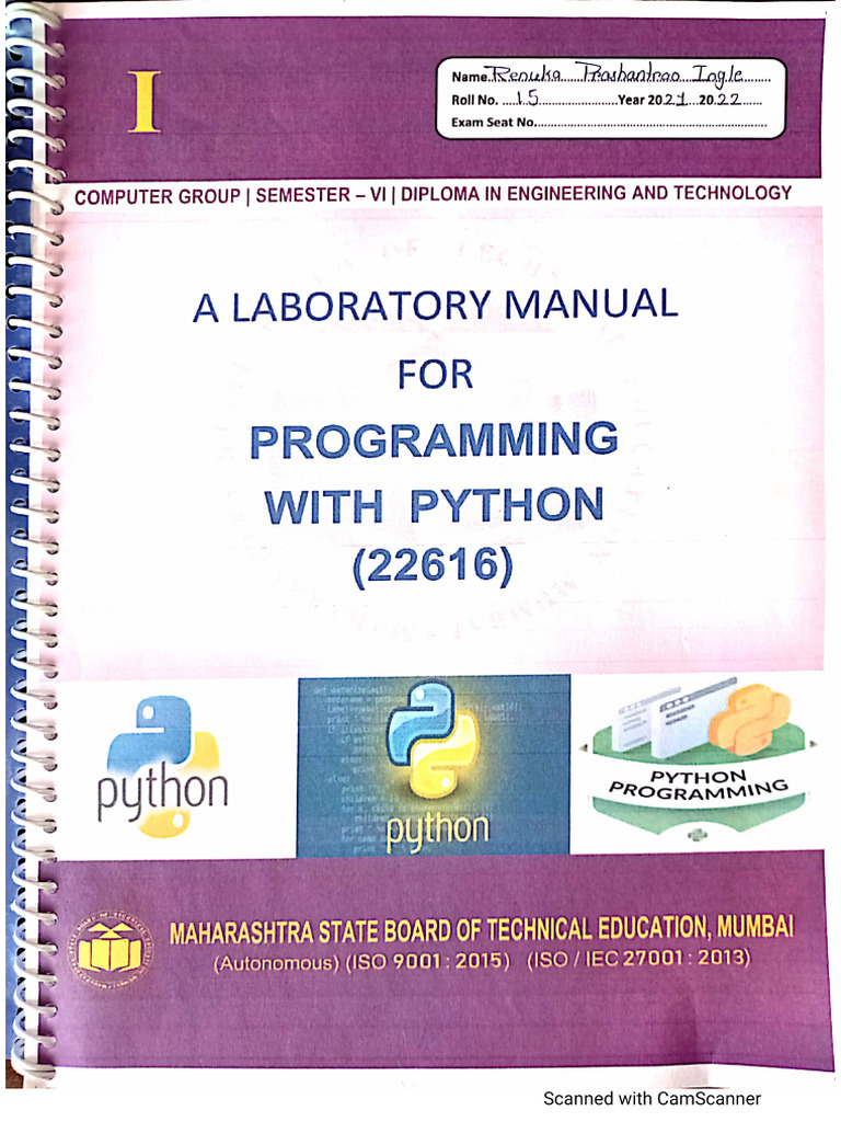 Python Manual | PDF Python Manual | PDF