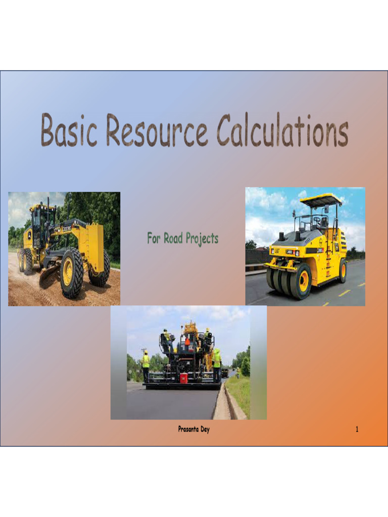 Roadwork Resource Planning Guide | PDF | Road