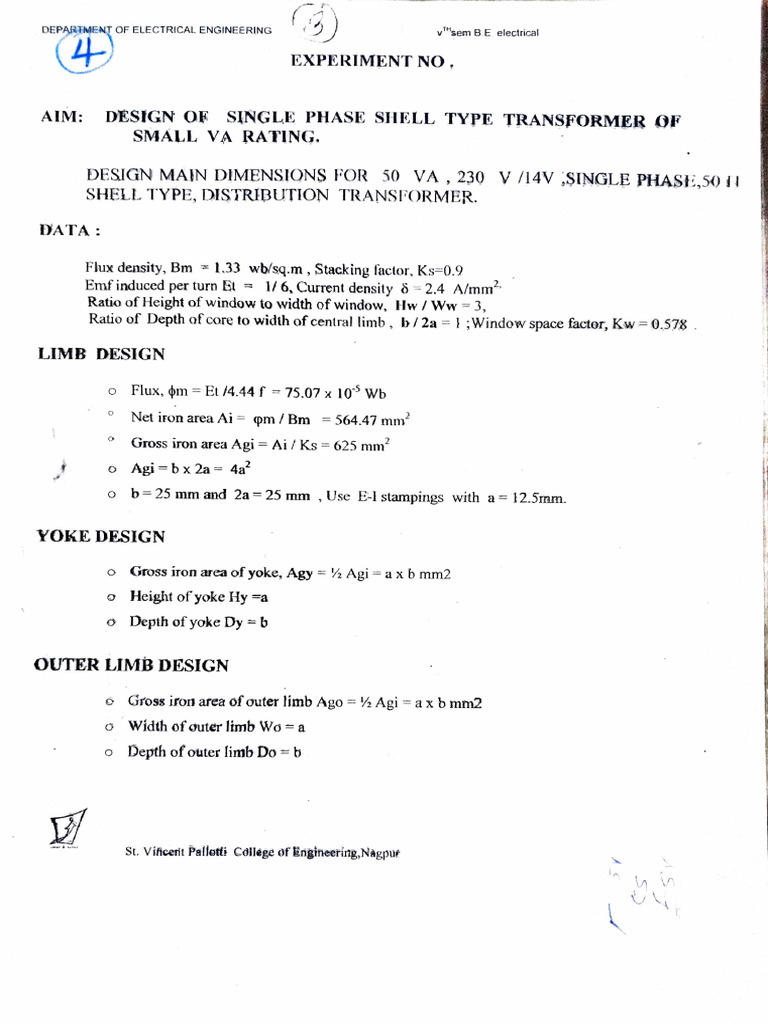 EWS (Exp-4) | PDF | Transformer | Electronic Engineering