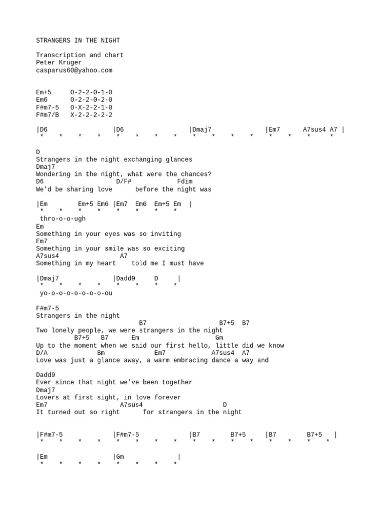Strangers in the Night Chords | PDF