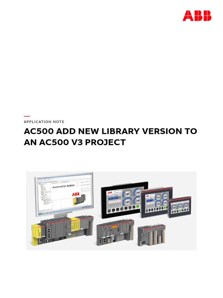 Application Note AC500 Add New Library Version To An AC500 V3 Project ...
