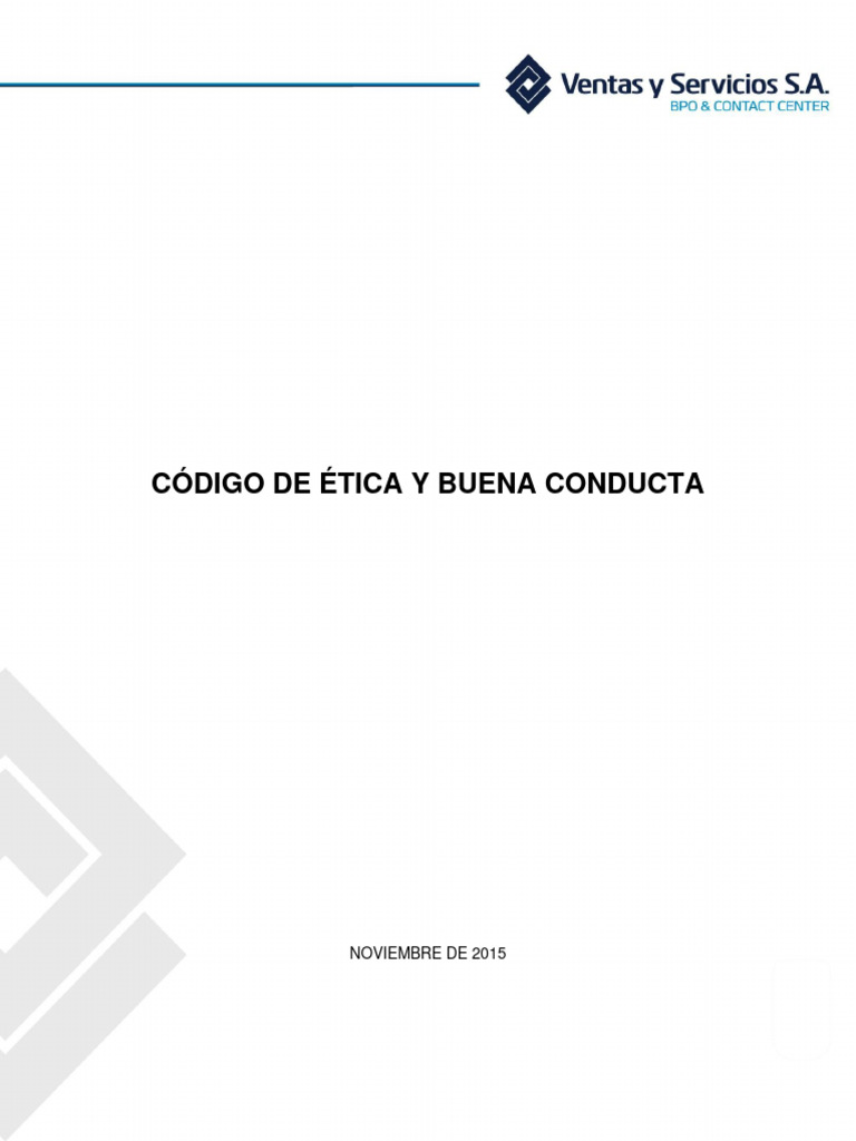 CDIGO DE TICA Y BUENA CONDUCTA[1] | PDF | Calidad (comercial) | Extorsión