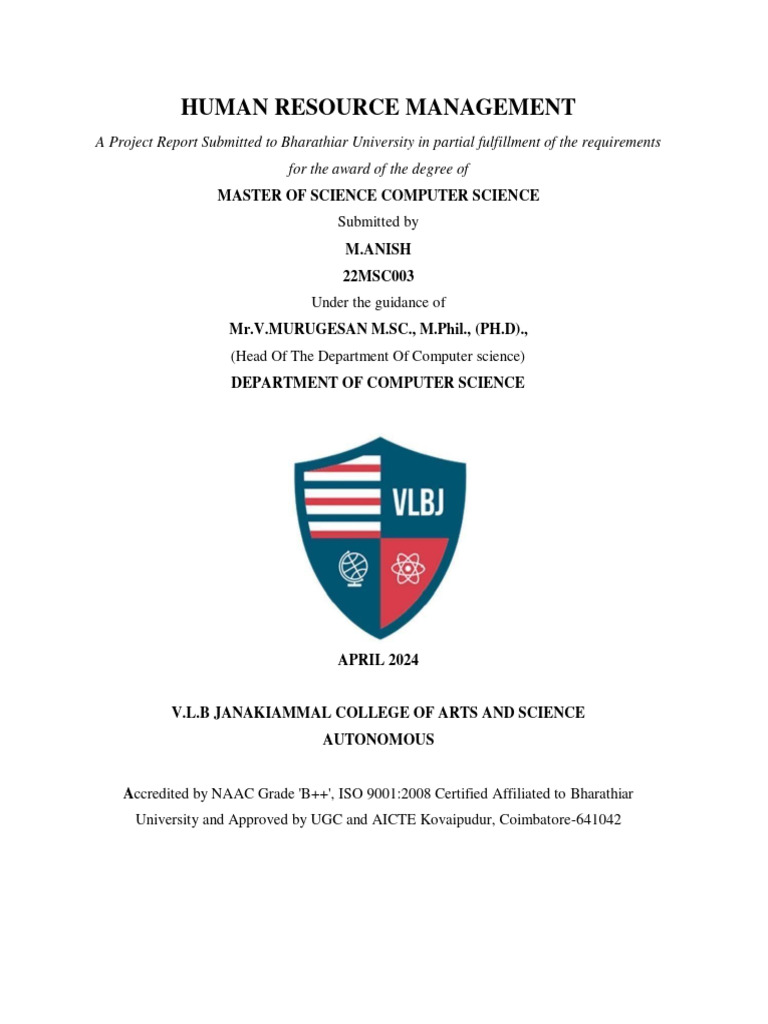 Anish Final Document Human Resource Management Pdf Software Testing