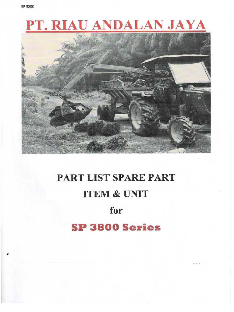 Part Catalog SP 3800 | PDF | Mechanical Engineering