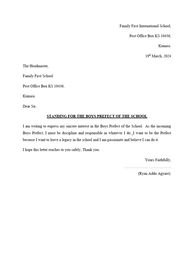 Prefectship Letters | PDF