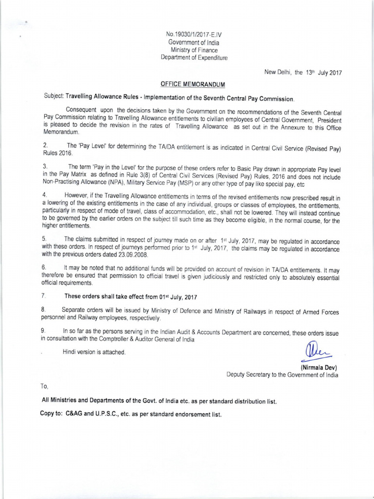 TA Policy Ministry of Finance | PDF