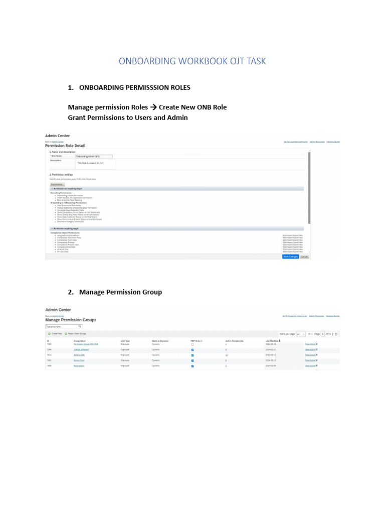 ONBOARDING WORKBOOK OJT TASK. Nayab Pervaiz | PDF