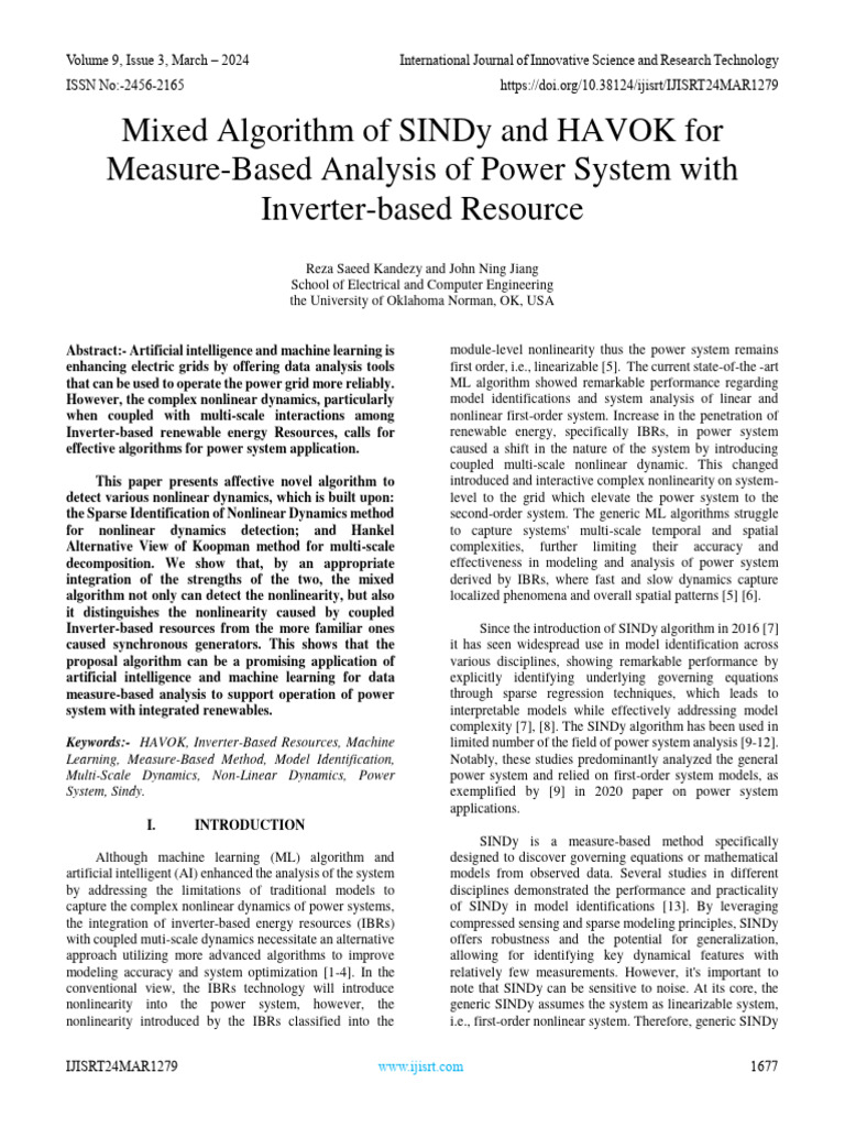 Mixed Algorithm of SINDy and HAVOK For Measure-Based Analysis of Power ...