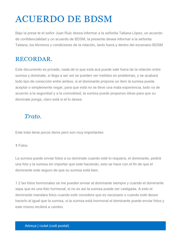 Acuerdo | PDF | Bdsm