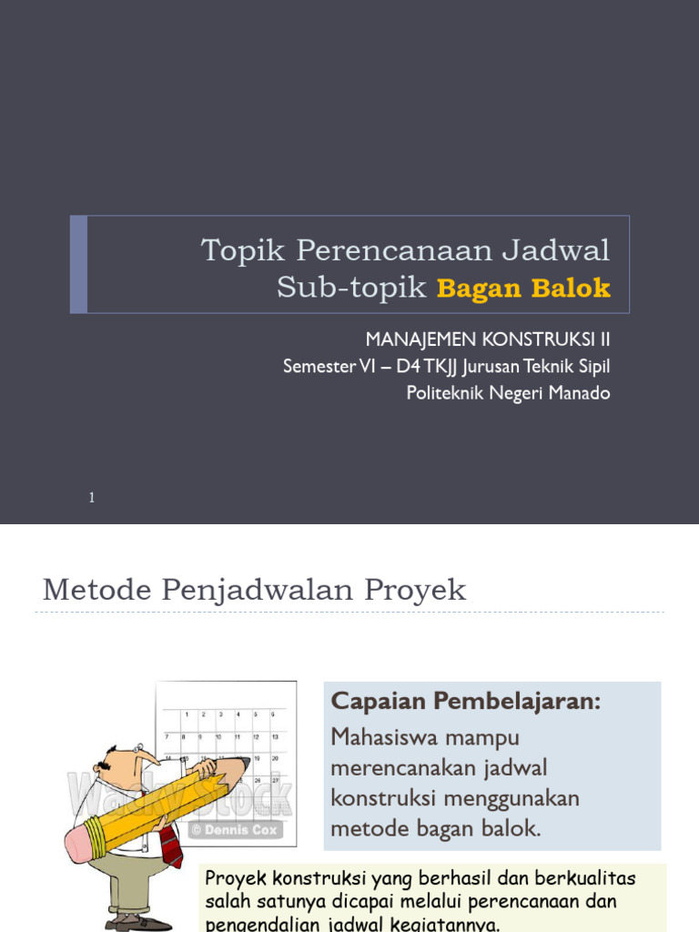 Metode Bagan Balok dalam Konstruksi | PDF