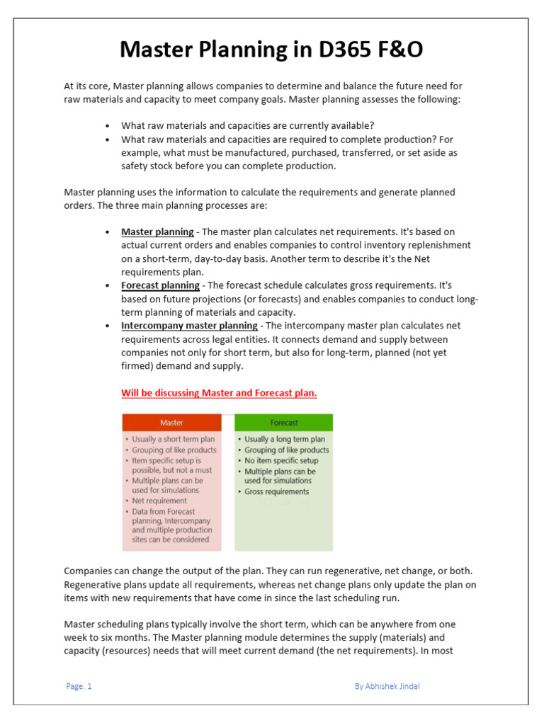Planning D365 F&O | PDF | Forecasting | Inventory