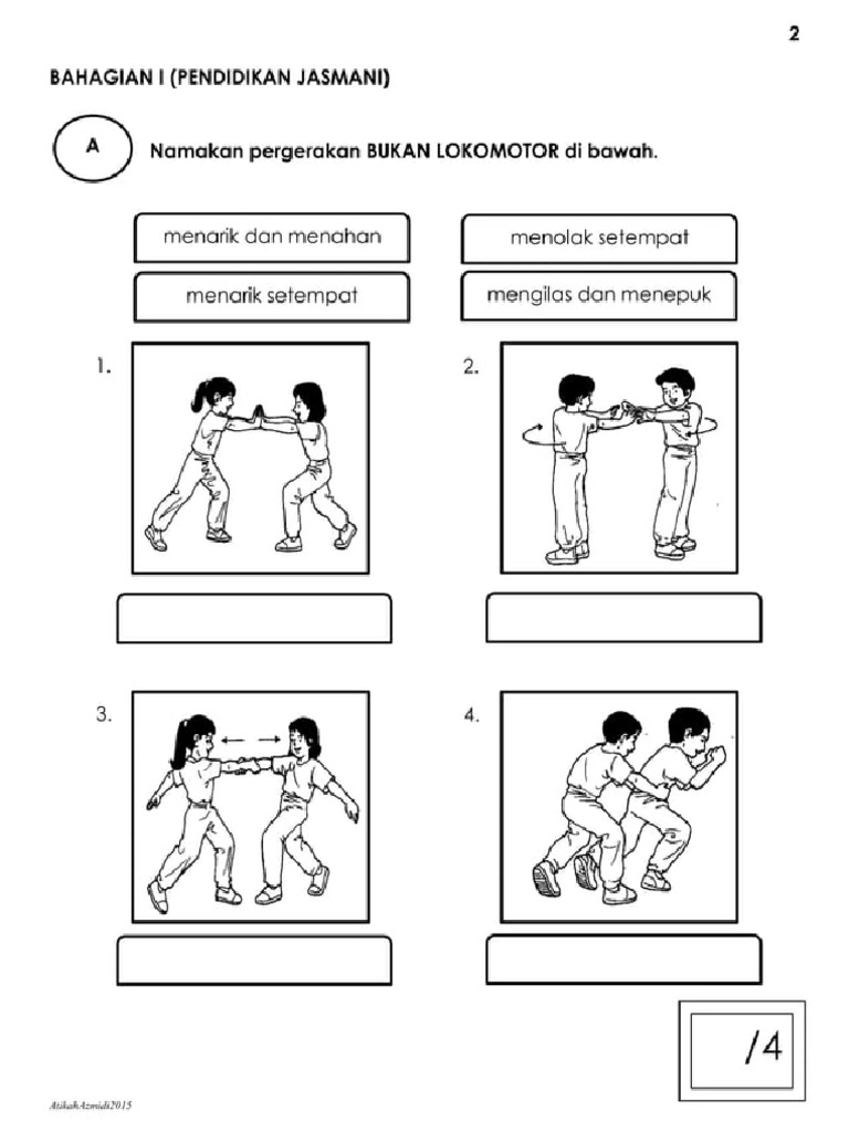 Soalan Peperiksaan Akhir Tahun Pjpk Tahun 2 | PDF
