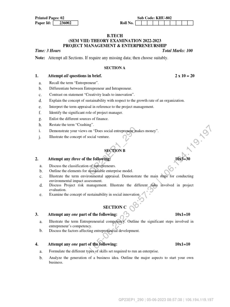 Project Management Enterpreneurship Khu 802 | PDF | Entrepreneurship | Social Entrepreneurship