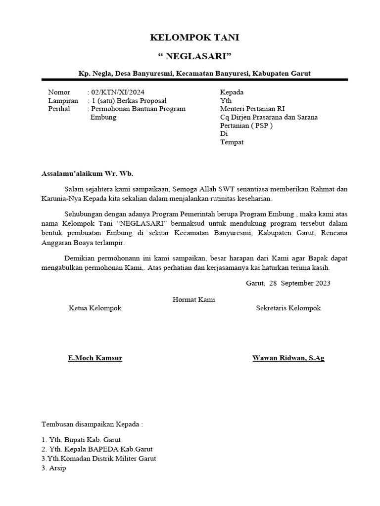 Contoh Proposal Embung | PDF