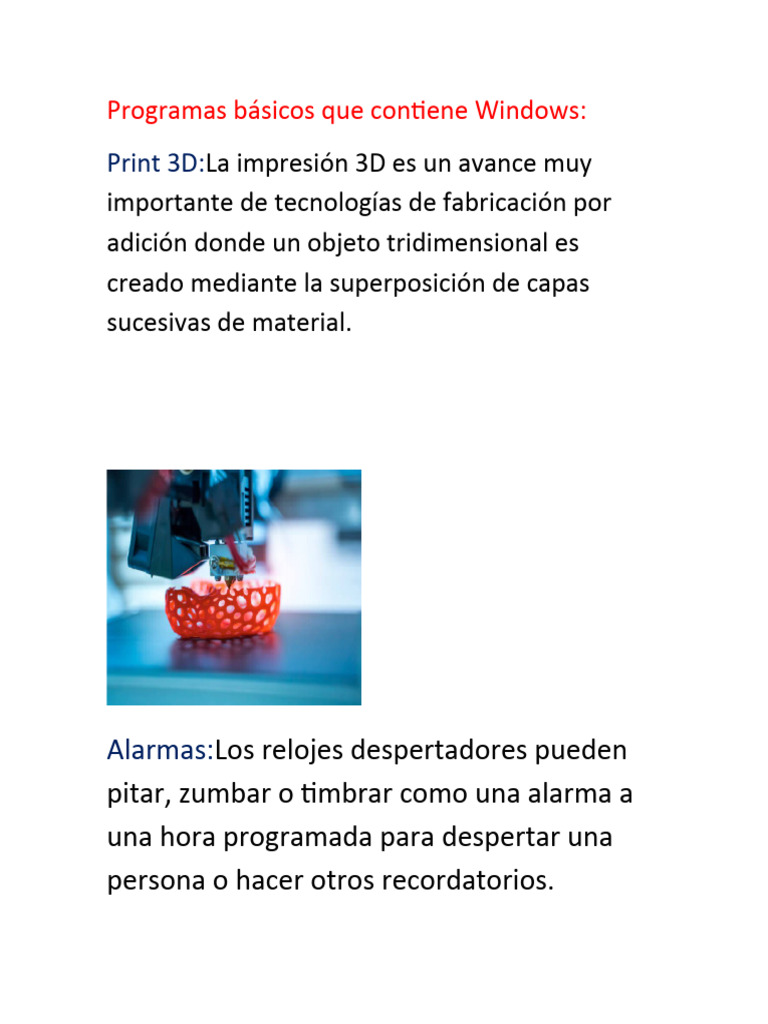 Programas Básicos Que Contiene Windows - Carlos Alvarez | PDF