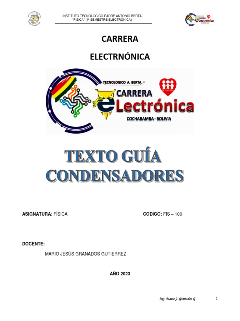 Condensador Texto | PDF | Condensador | Capacidad