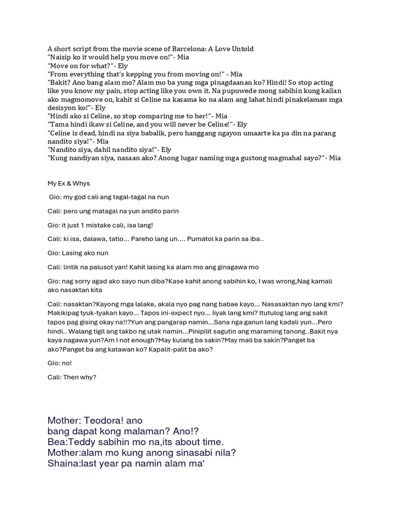 Catch Up-Eksena | PDF