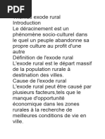 Exode Rural : Définition et Solutions | PDF | Zone rurale | Agriculture