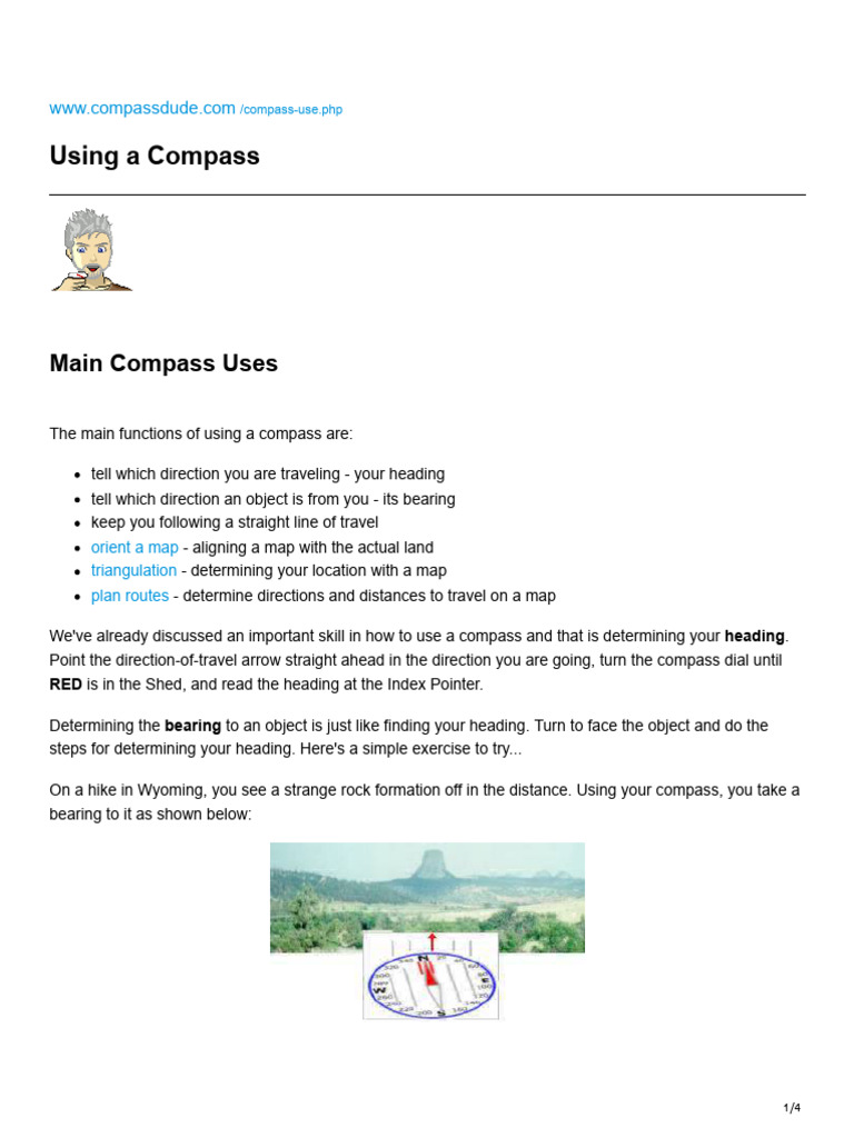 Compassdude - How To Use A Compass! | PDF | Compass | Navigation