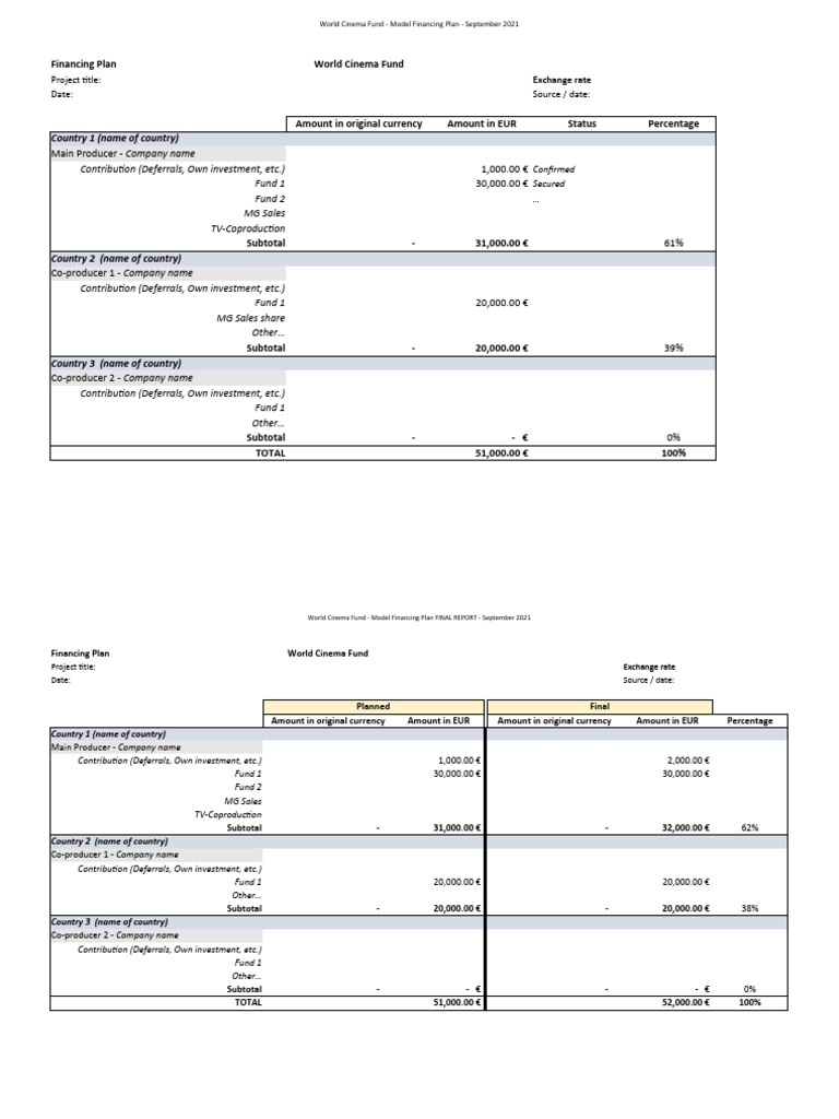 WCF Model FP Final-Report | PDF | Euro | International Finance