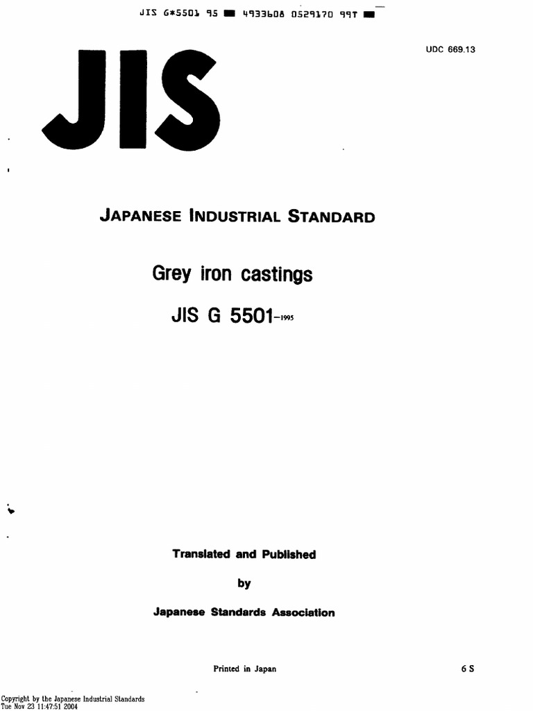 Jis G5501 | PDF