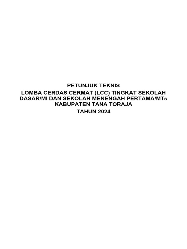 Juknis LCC 2024 | PDF