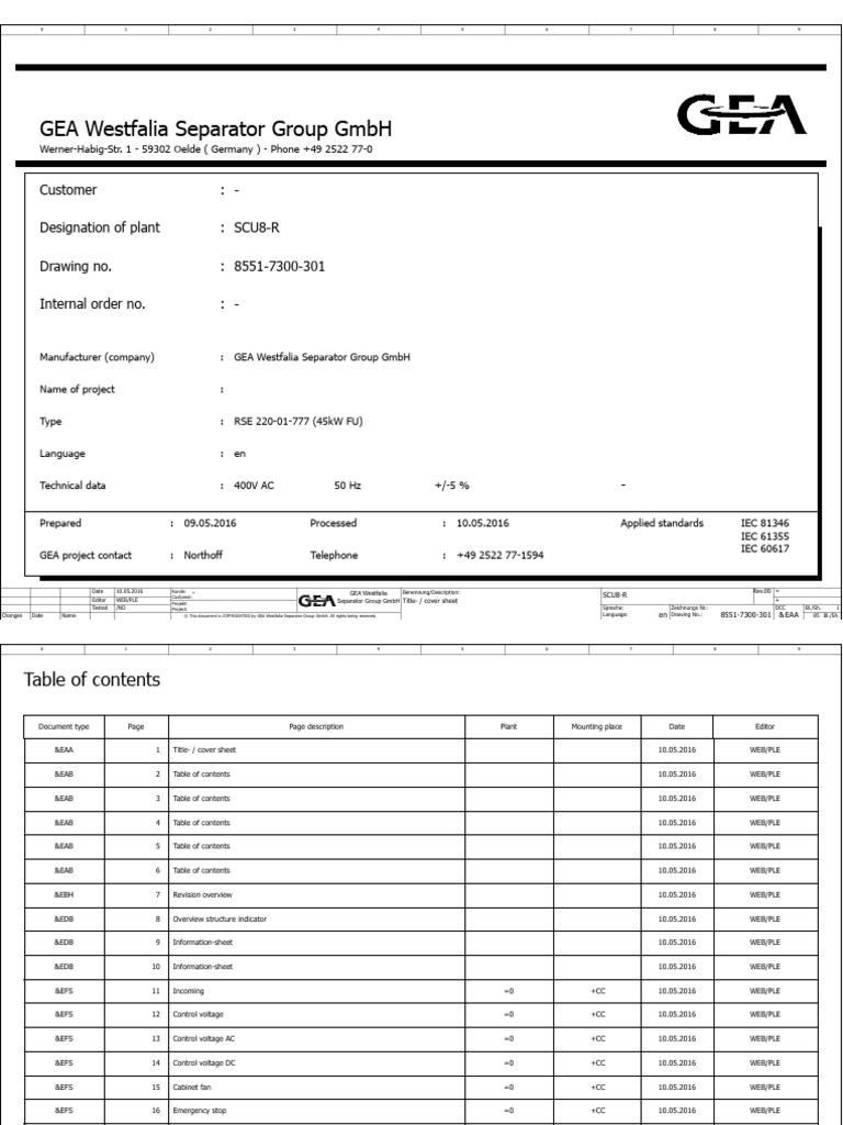 GEA Separator Panel Drawings-1 | PDF