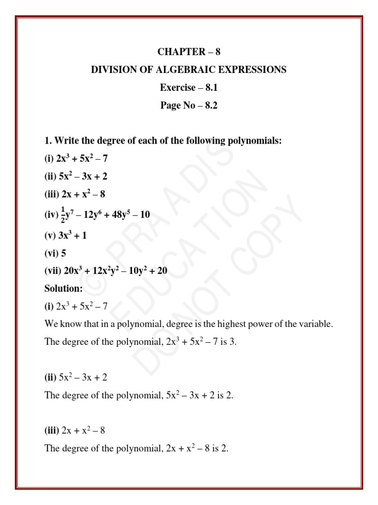 Chapter 8 | Download Free PDF | Division (Mathematics) | Mathematics