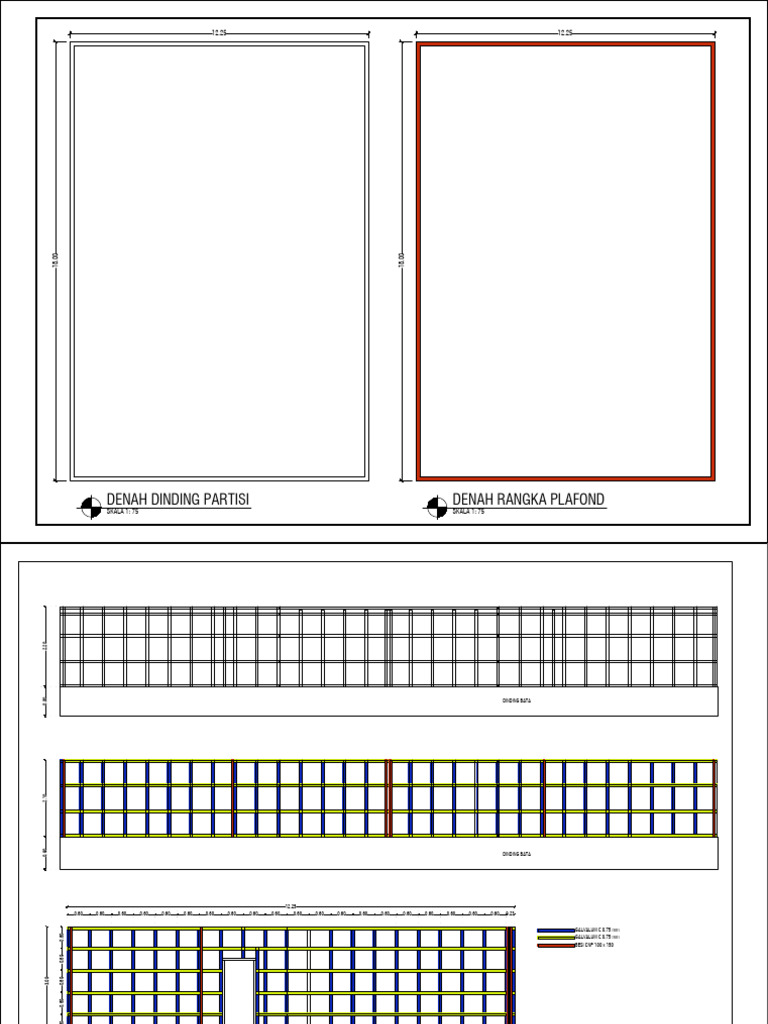 Denah Dan Detail Rangka Partisi | PDF