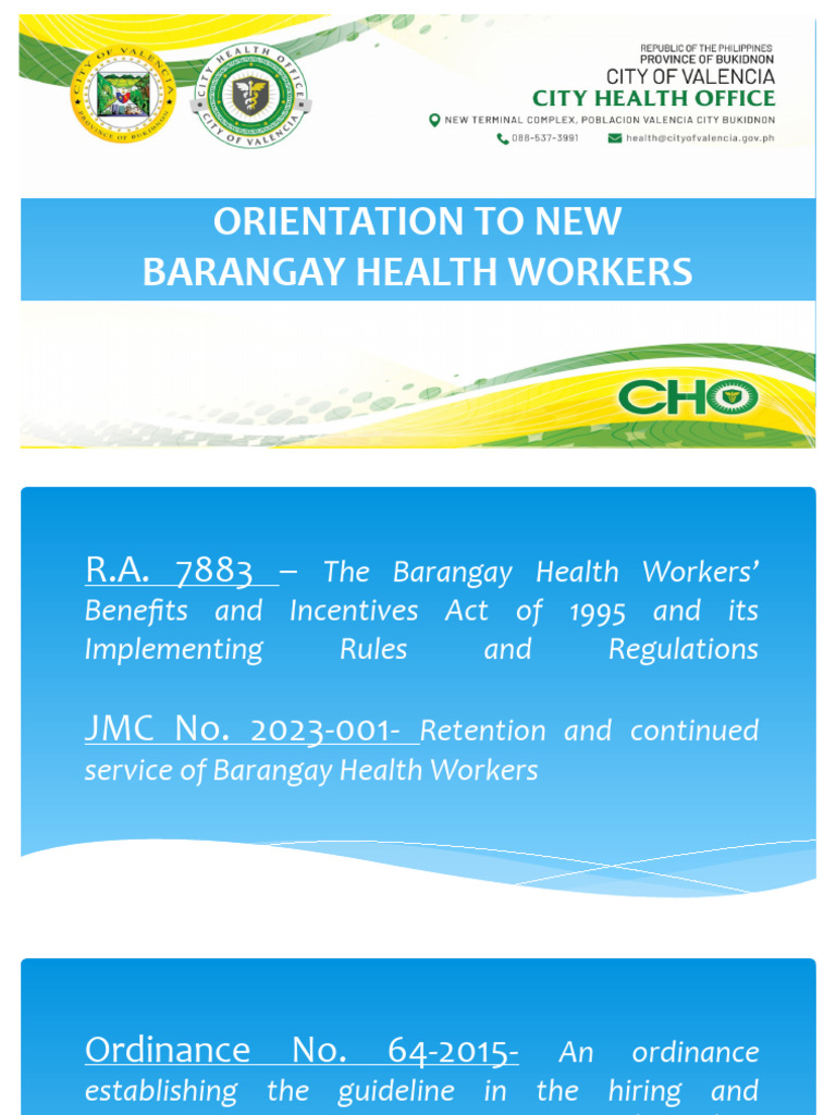 BHW orientation | PDF | Health Professional | Health Care