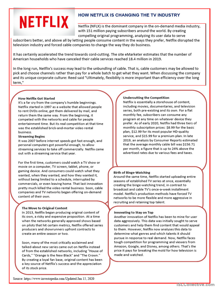 Netflix's Impact on TV Industry Trends | PDF | Netflix | Video On Demand