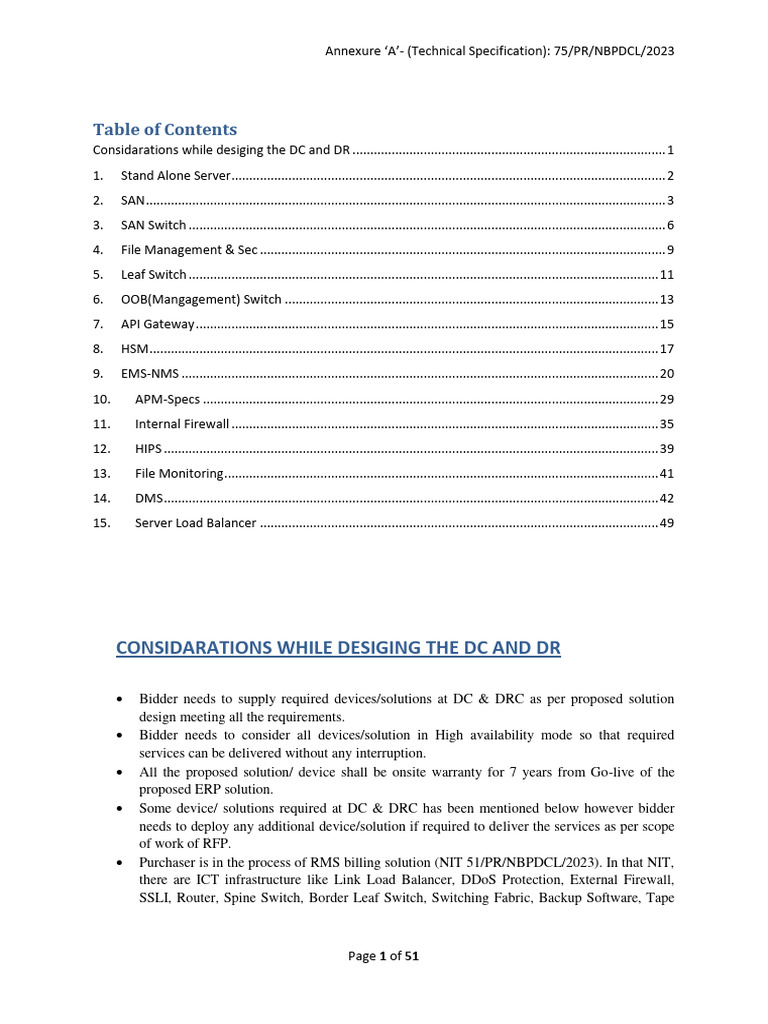 Tech Specs 90338 - Annexurea75prnbpdcl | PDF | Replication (Computing) | Computer Data Storage