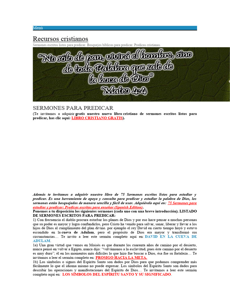Sermón Cristiano | PDF | Cristo (título) | espíritu Santo