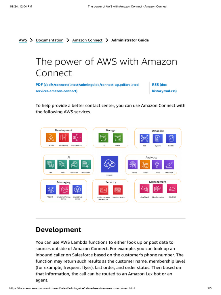 The power of AWS with Amazon Connect - Amazon Connect | PDF | Amazon Web Services | Cyberspace