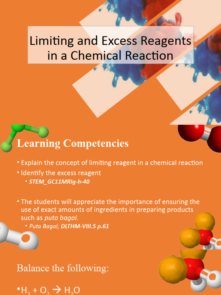 Limiting and Excess Reactant-Gen Chem 1 - DCLR | PDF | Chemical Reactions | Chlorine
