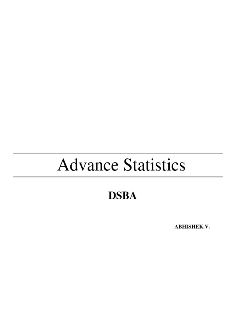 Advance Statistics Project Report | PDF | Hypothesis | Null Hypothesis