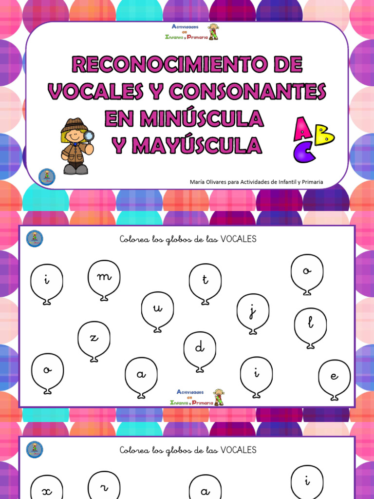 Reconocimiento Vocales y Consonantes Mayuscula y Minuscula | Descargar ...