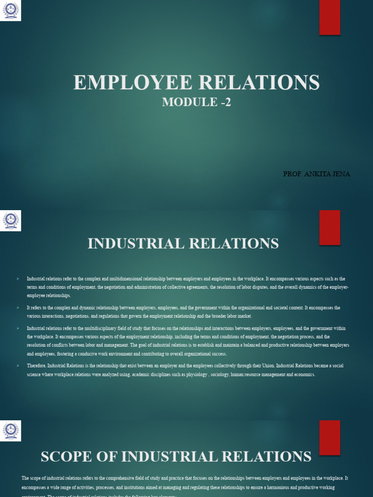 Employee Relations Module-2 | PDF | Employment | Industrial Relations
