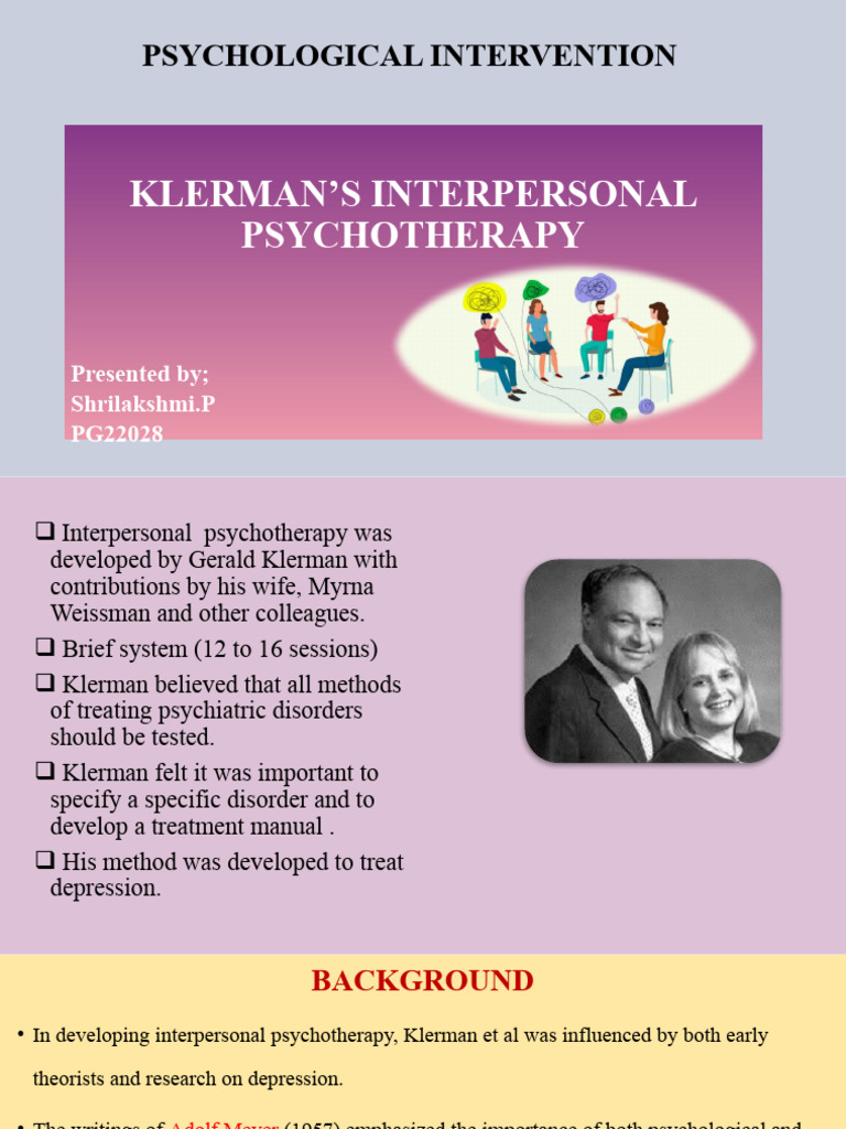 IPT Final | PDF | Psychotherapy | Health Care