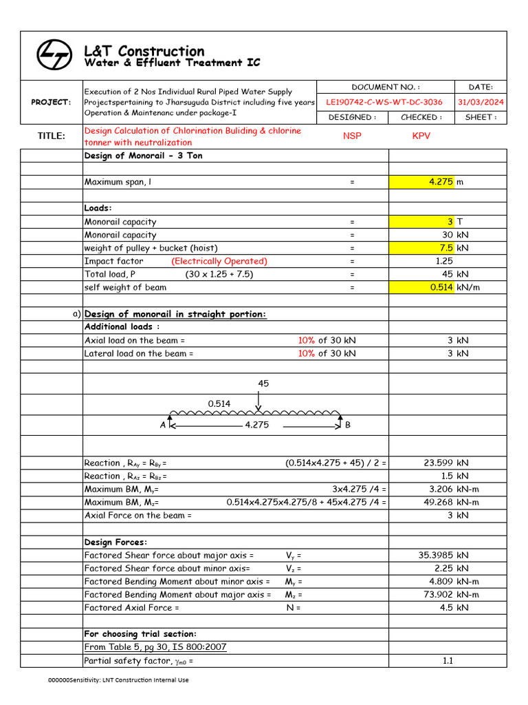 3a. Monorail | PDF | Beam (Structure) | Bending