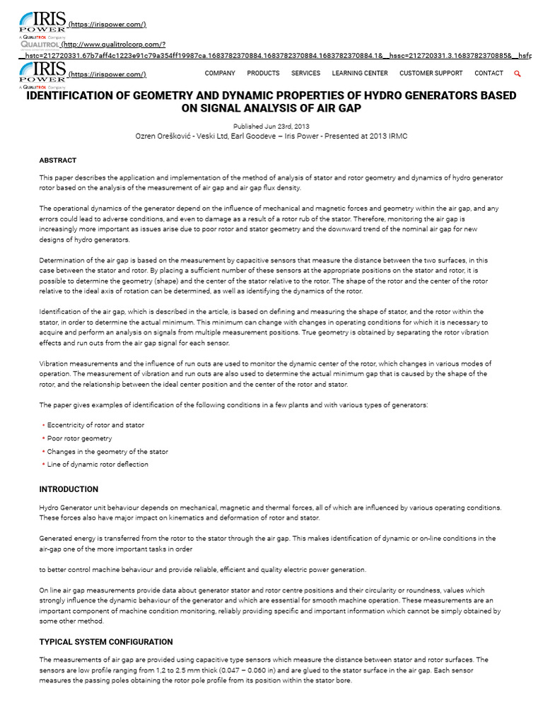 __Identification of Geometry and Dynamic Properties of Hydro Generators Based on Signal Analysis ...