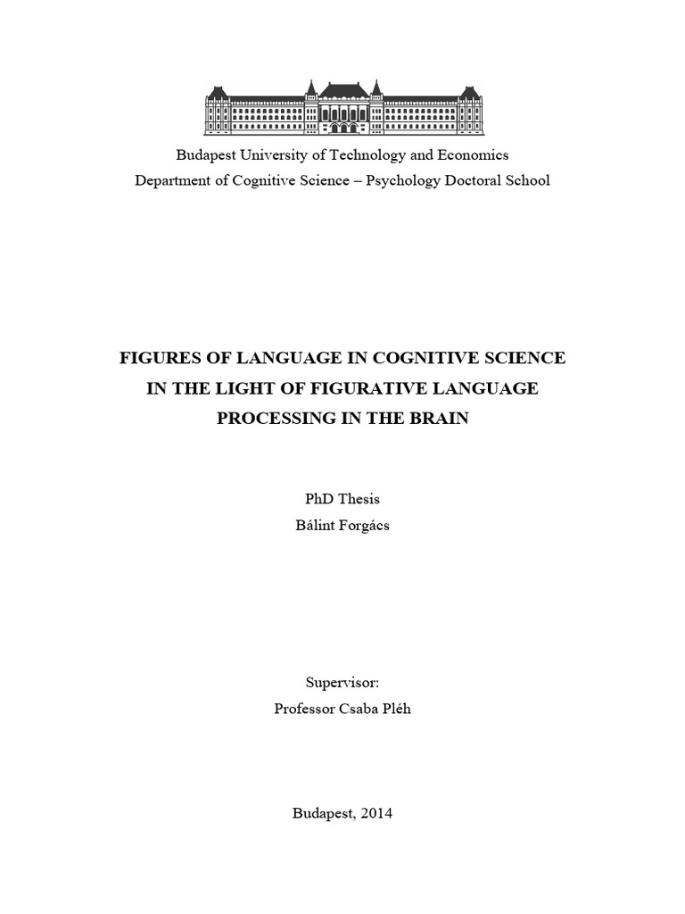 Figures of Language in Cognitive Science in the Light of Figurative Language Processing in the ...